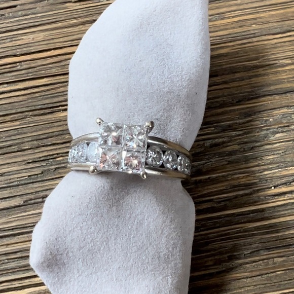 Jewelry | Engagement Ring With Cluster Diamonds | Poshmark
